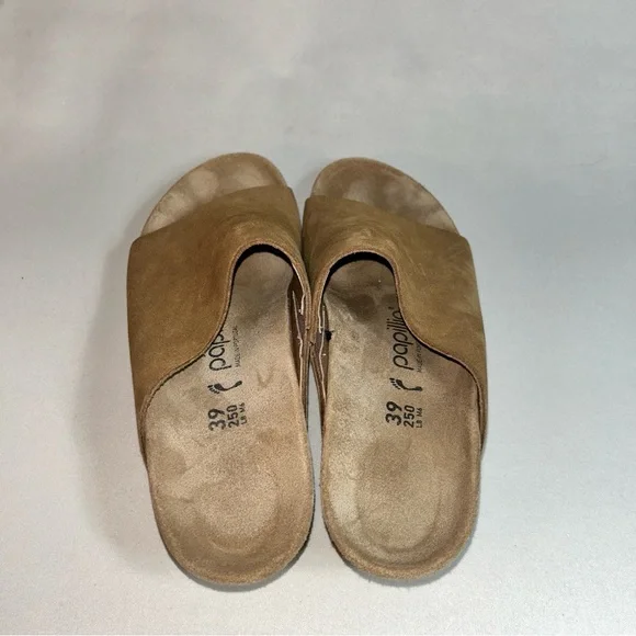Papillio | Shoes | Papillio By Birkenstock Manica Slide Tan Wedge ...